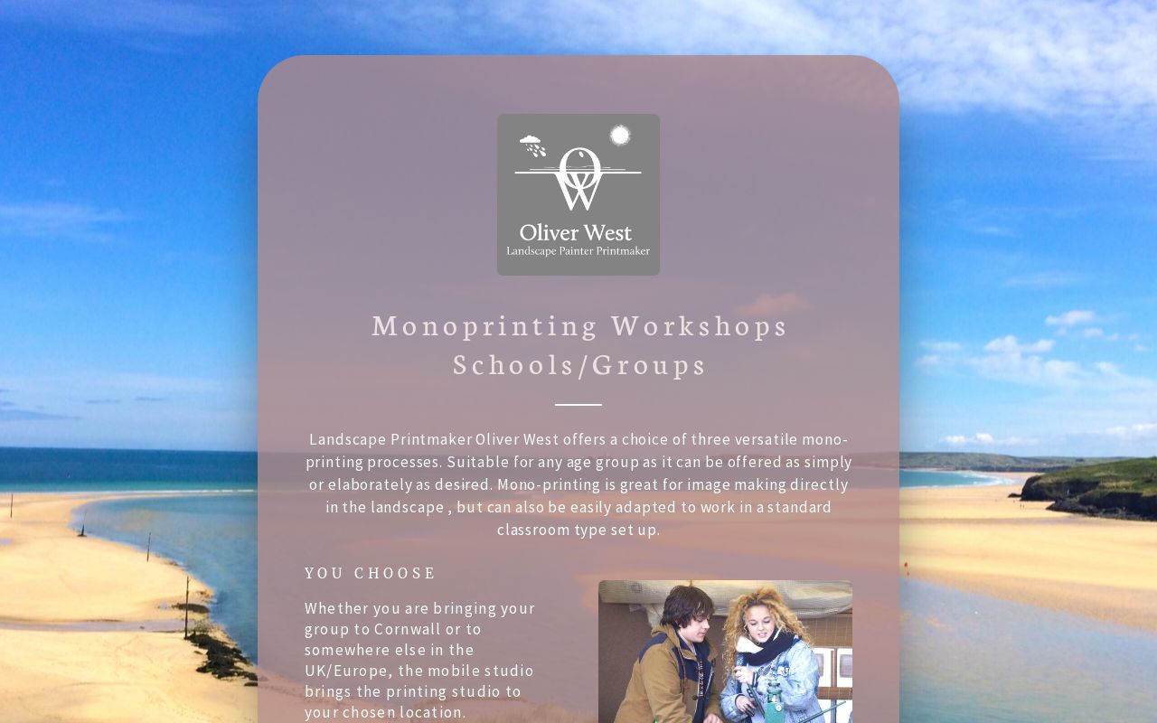 Monoprinting. Workshops Schools / Groups